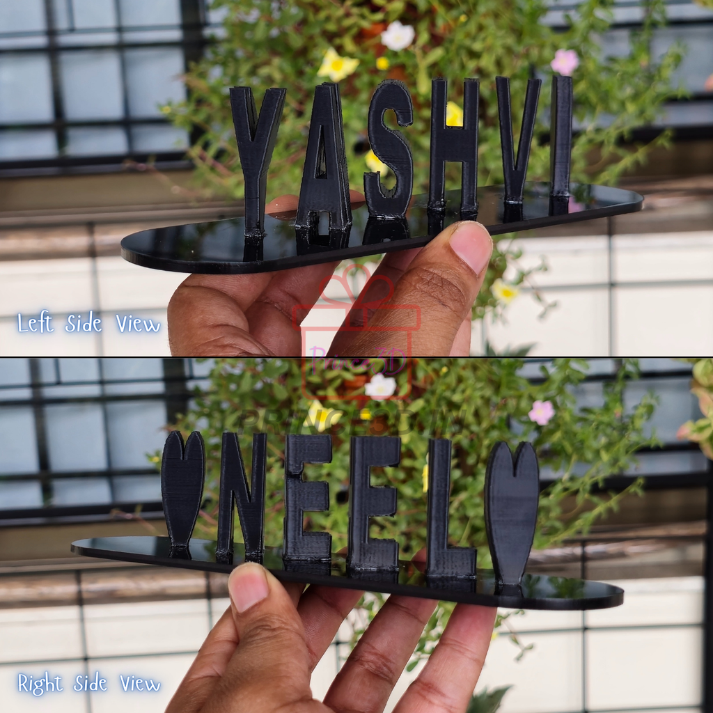 3D Dual Name Plank – Prince3D.in